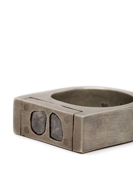 PARTS OF FOUR - Plate Ring Single (0.6 CT, 2 Diamond Slabs, 9mm, DA+DI ...